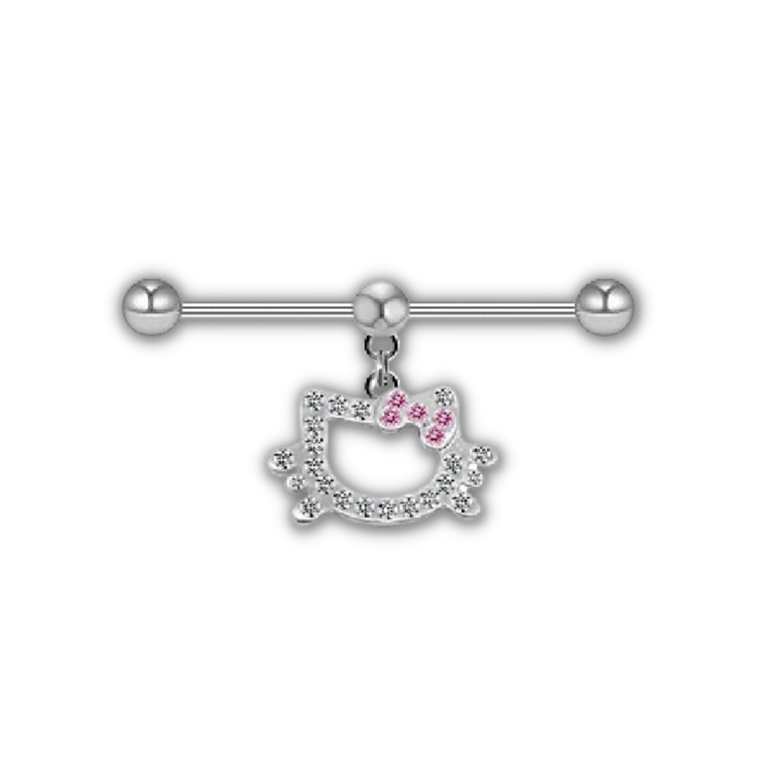 Hello Kitty Industrial piercing- Silber | dollbratcollection.de